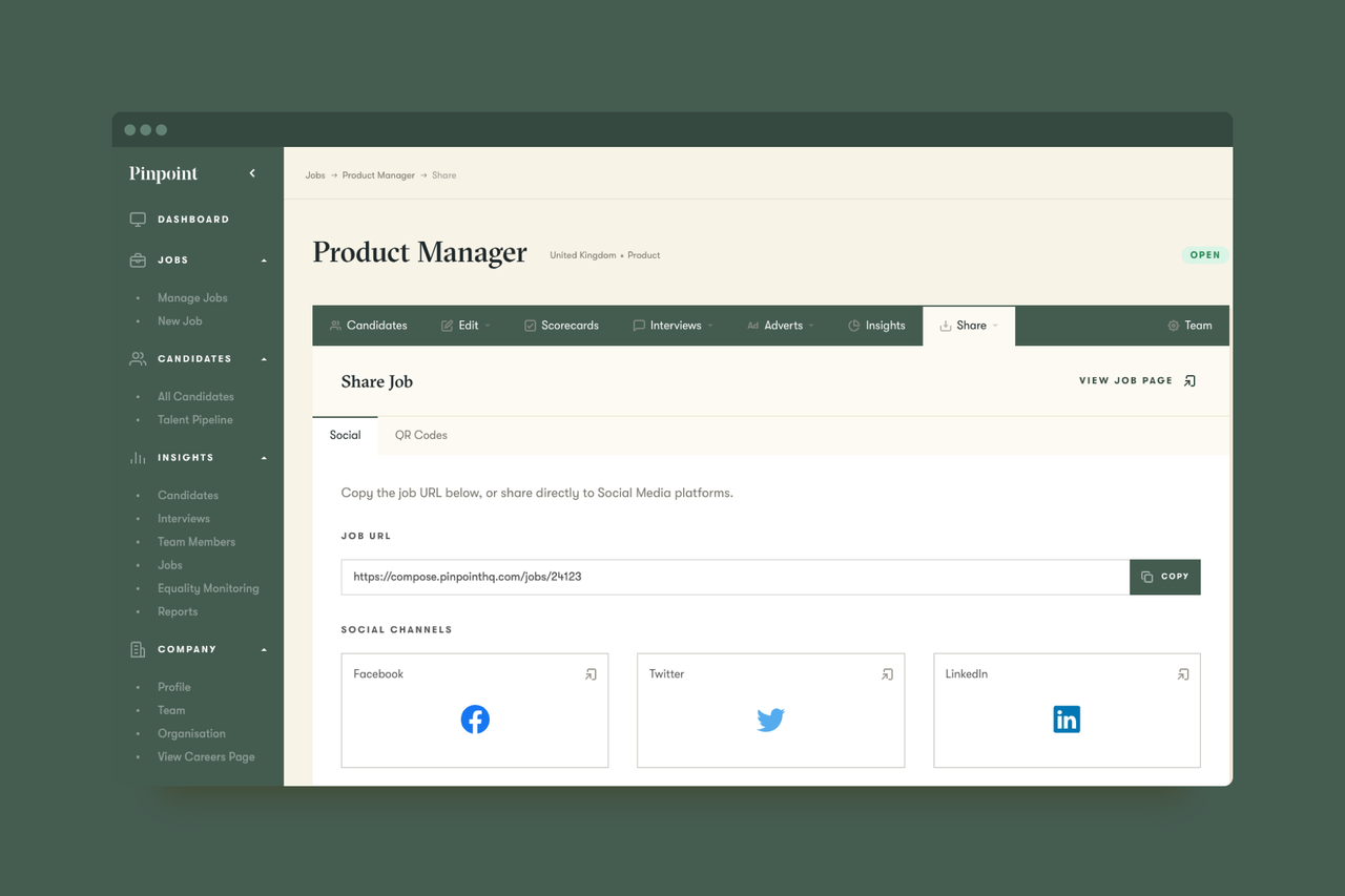 LinkedIn Applicant Tracking System Integration | Pinpoint