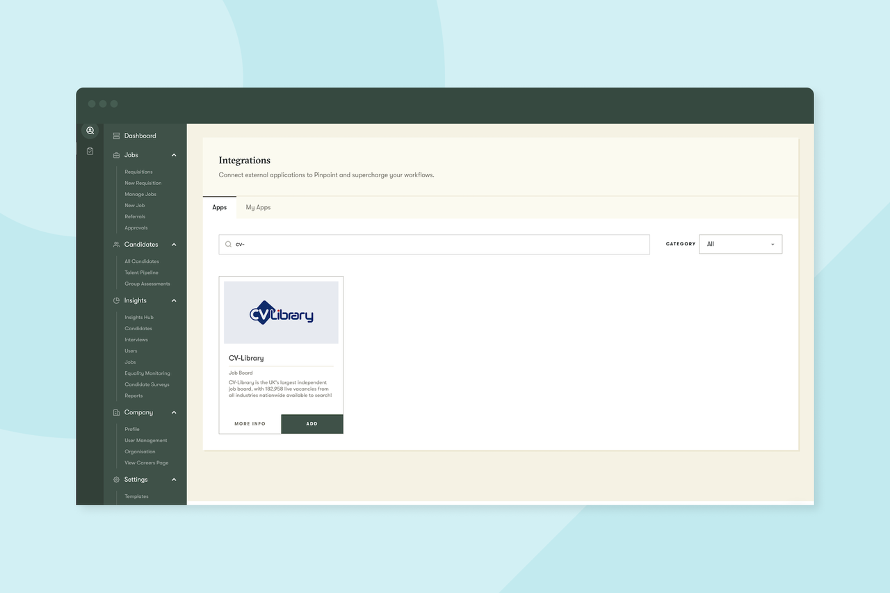 CV Library Applicant Tracking System Integration | Pinpoint
