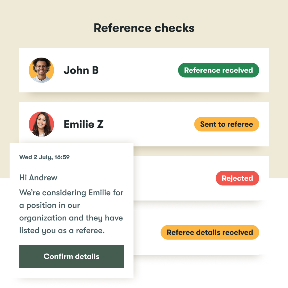 Reference checks | Pinpoint